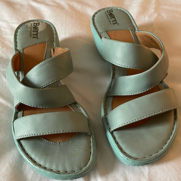 Born | Shoes | Sea Foam Green Born Wedge Sandals | Poshmark